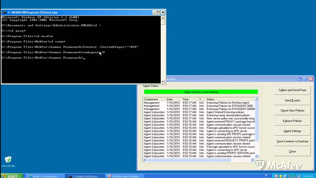 How can I quickly remove or install McAfee endpoint programs