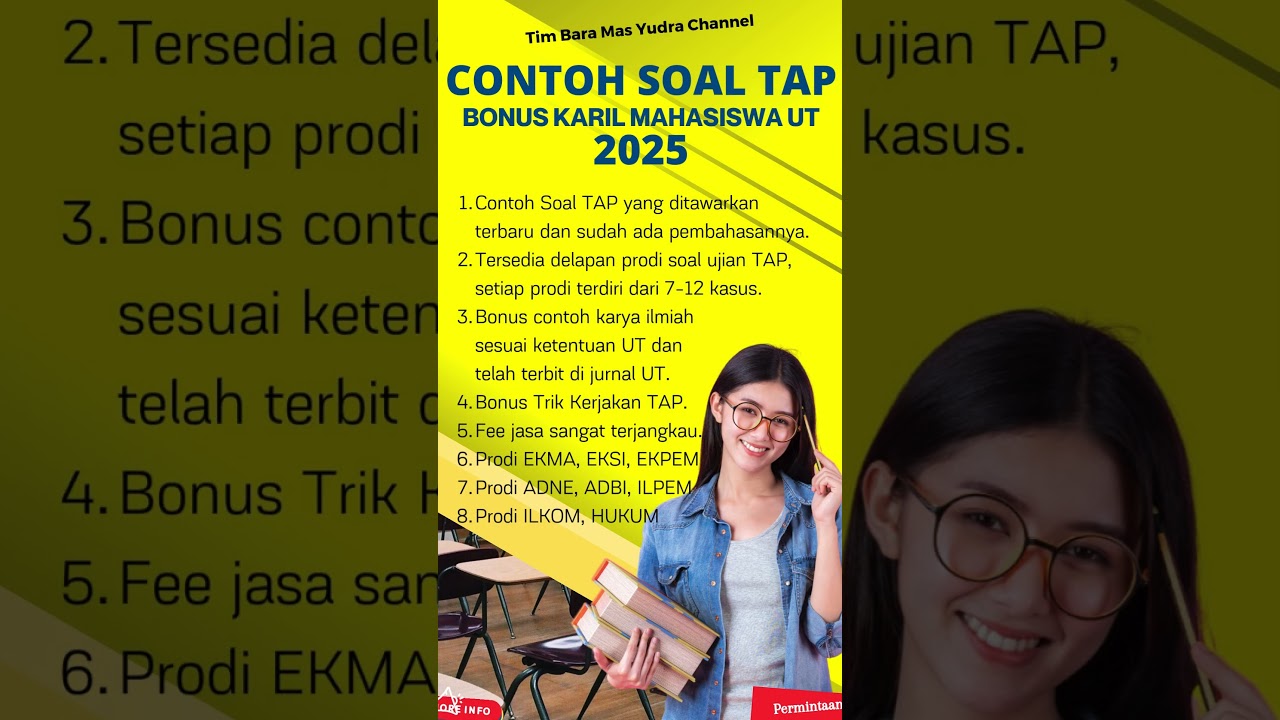 Penawaran Soal Ujian TAP 2025, Bonus Karya Ilmiah Mahasiswa UT dan Trik Kerjakan Soal Ujian TAP