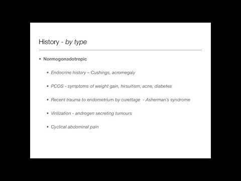 Obstetrics and Gynaecology - amenorrhea
