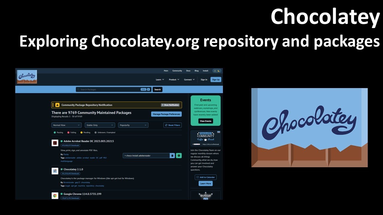 Chocolatey: Exploring chocolatey.org repository and packages