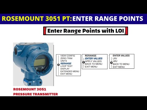 Rosemount 3051 Pressure Transmitter | How To Enter Lower Range Value(LRV) & Upper Range Value(URV)