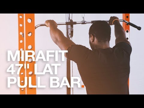Rubber Grip Lat Pull Down Bar Cable Attachment | Mirafit