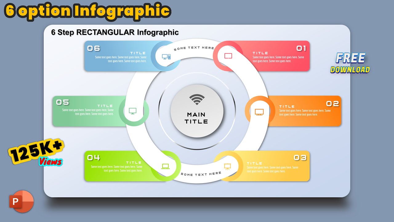31.MS PowerPoint Tutorial - 6 Step Infographic Slide Template