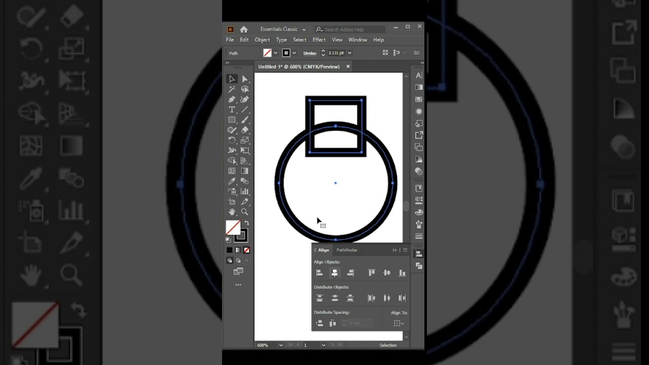 make Power icon in Adobe Illustrator #shorts #illustrator