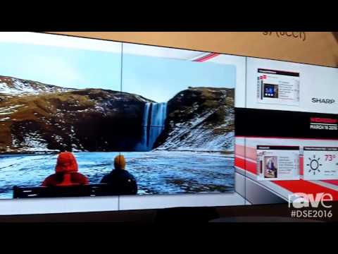 DSE 2016׃ Sharp Showcases PNV551 3'5 Millimeter Ultra Slim Bezel Video Wall Display