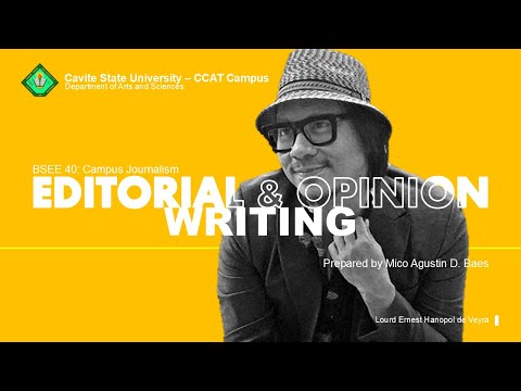 Editorial & Opinion Writing