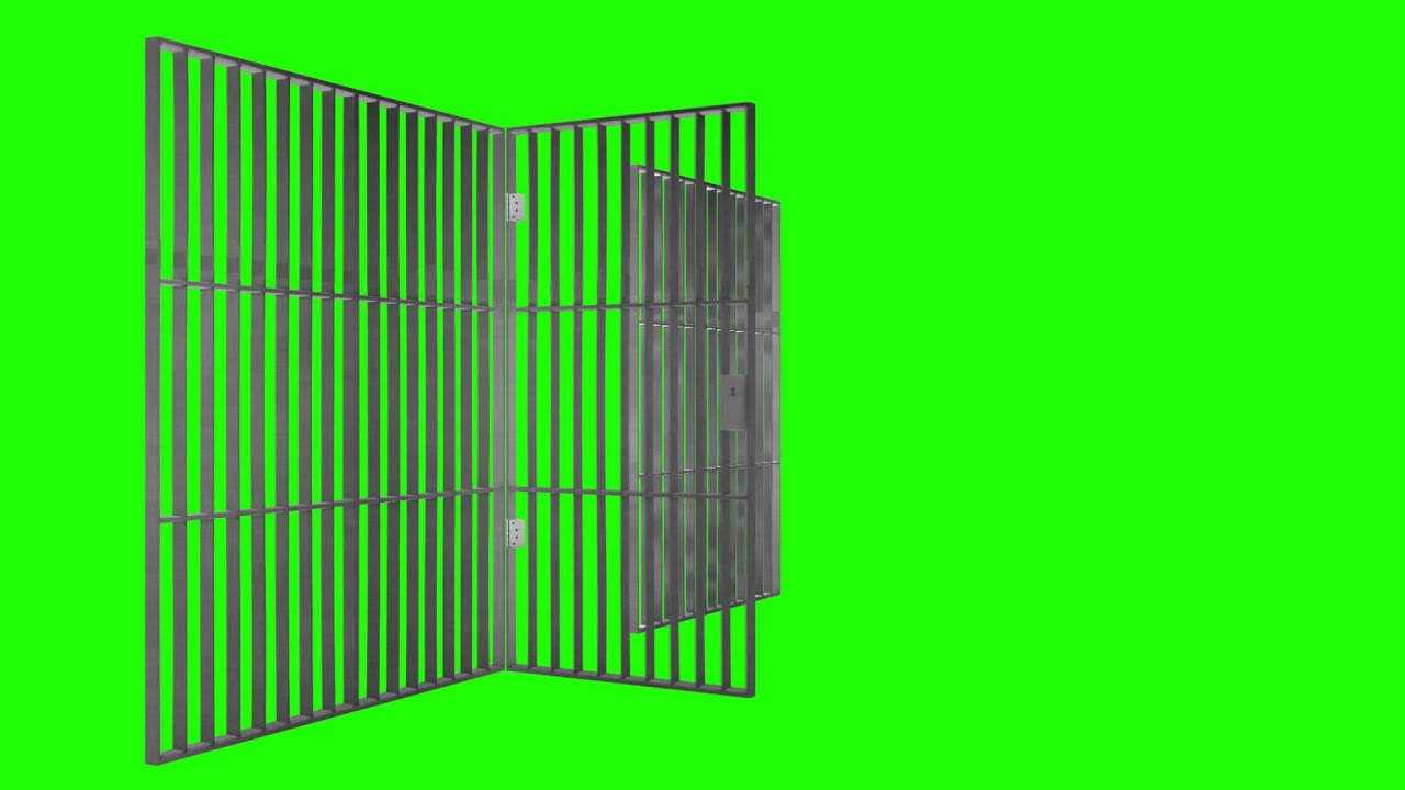 Prison Jail Bars Cell - Green Screen Animation
