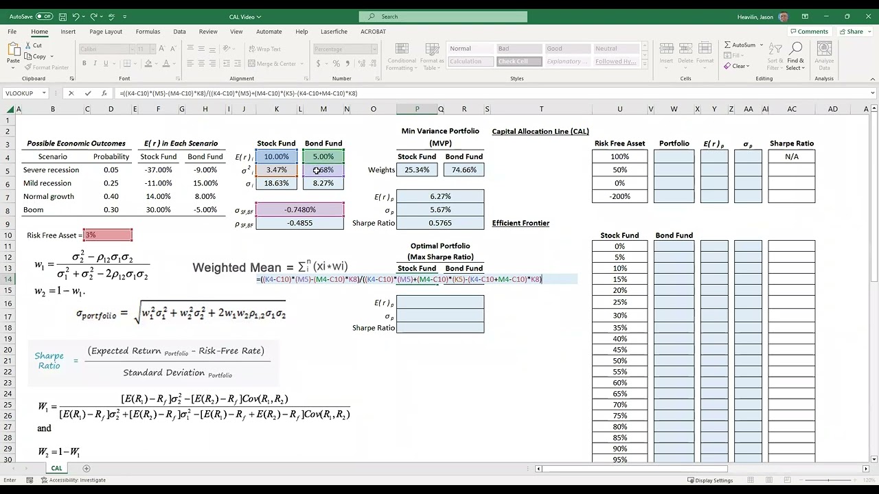 Capital Allocation Line (CAL) XL Part 2