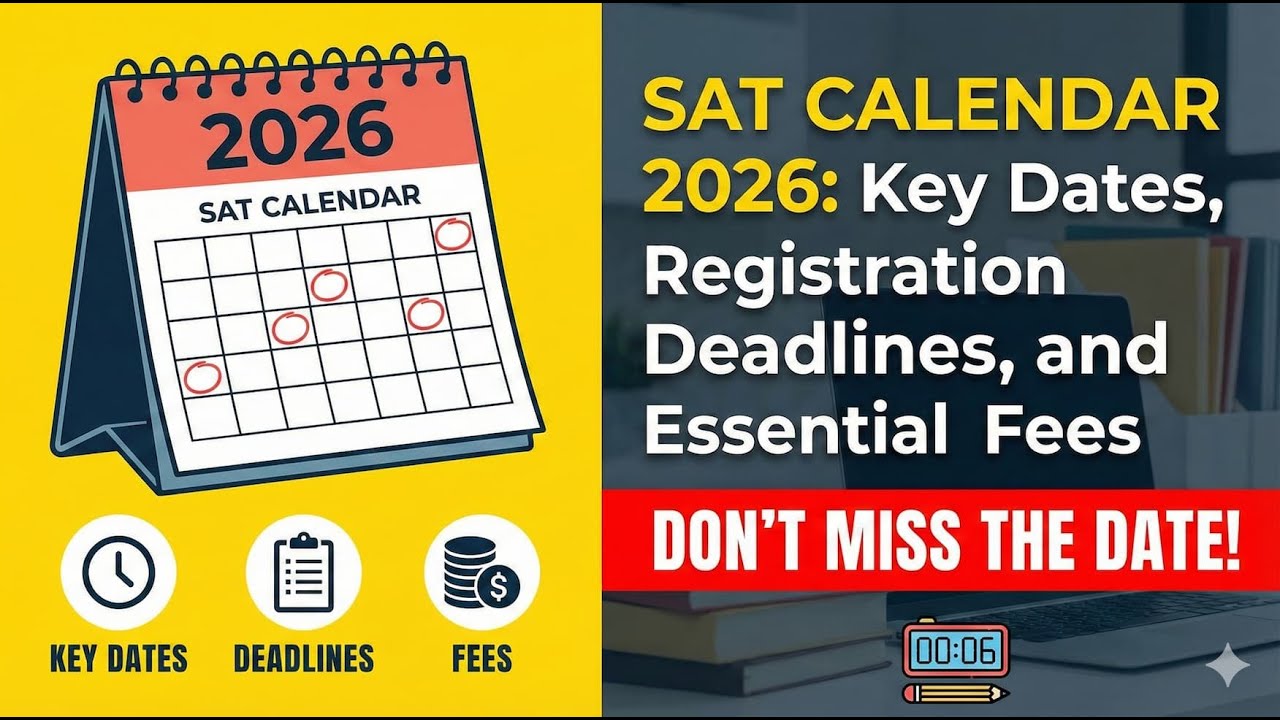 SAT CALENDAR 2026: Key Dates, Registration Deadlines, and Essential Fees | DON'T MISS THE DATE!