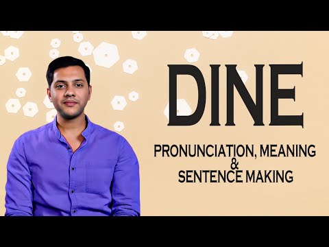 Dine - Meaning & Pronunciation Word World Audio Video Dictionary