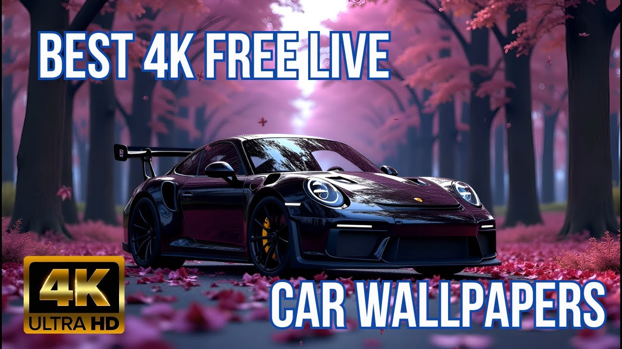 4K Porsche GT3 RS Live Wallpaper | Pink Forest Aesthetic