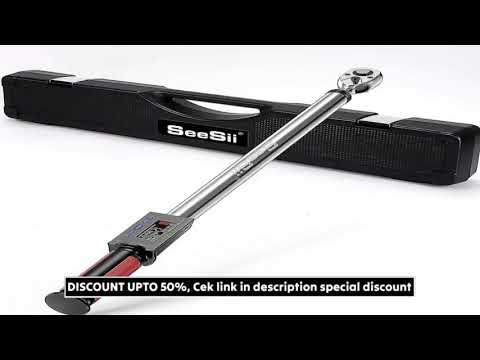 Seesii Electric Torque Wrench 340N.m Digital Electric Wrench 1/2" Drive 12.5-250.8ft-lbs/17-340