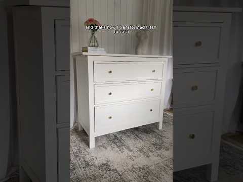 free IKEA Hemnes dresser makeover - from trash to luxury 🤩 #ikeafurniture #ikeahack #furnitureflip