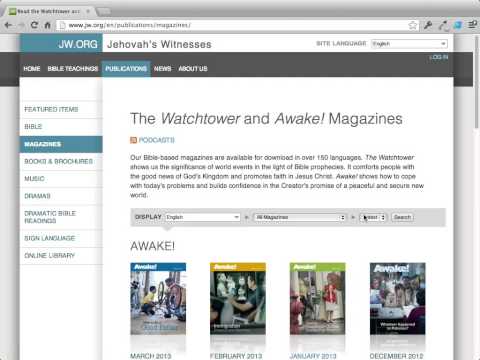 How to use jw.org - Navigating the Magazine Section