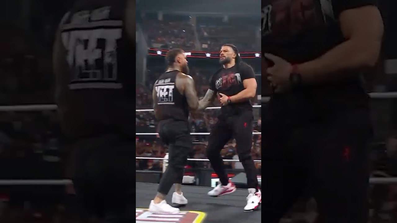 That double spear goes crazy 👏👏👏 #WWERaw