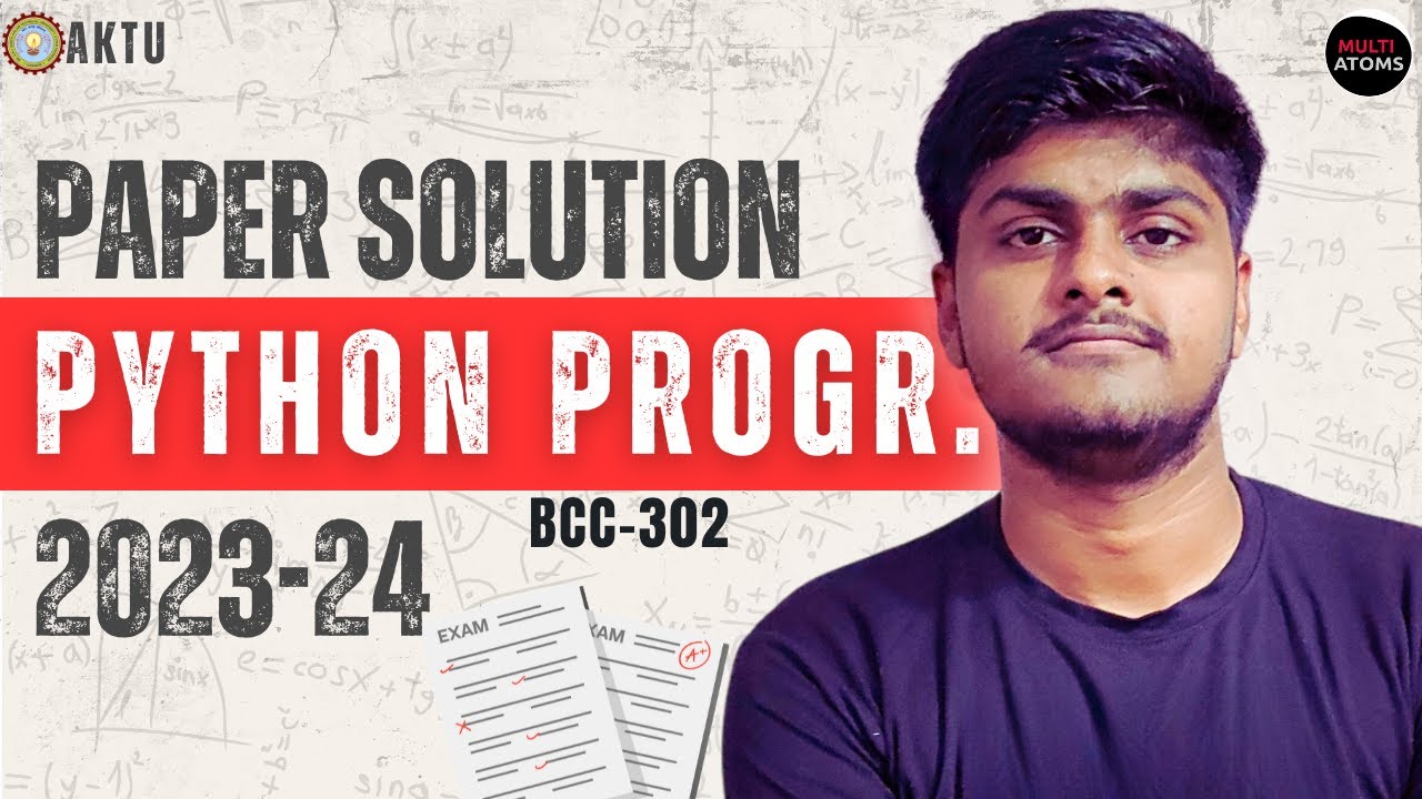 Python Aktu | Python Programming Aktu Paper Solution | 2023-24 | semester exam #aktu #python #exam