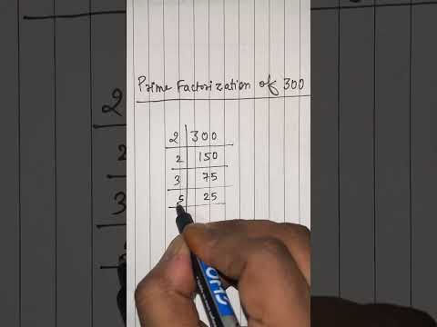 Prime Factorization of 300 #maths #factorize #math