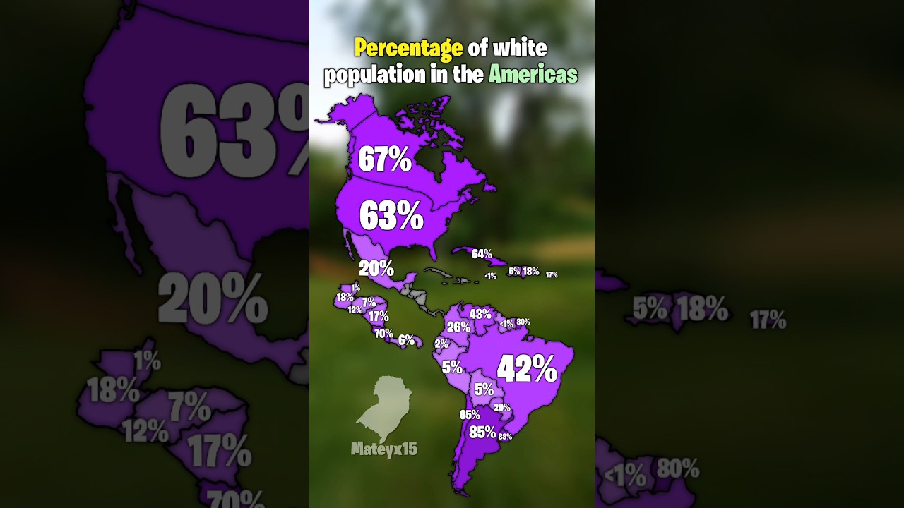 White population in the Americas 🌎 #mapping #america #geography #maps #usa #brazil