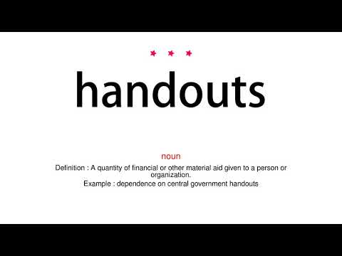How to pronounce handouts - Vocab Today