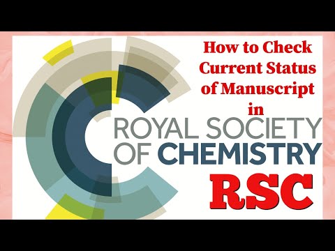 How to Check Current Status of Manuscript in RSC