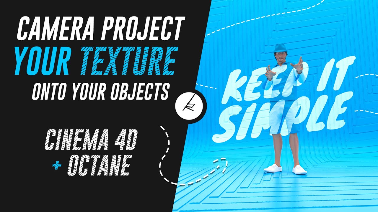 [CINEMA 4D + OCTANE] Camera project your texture onto the objects.