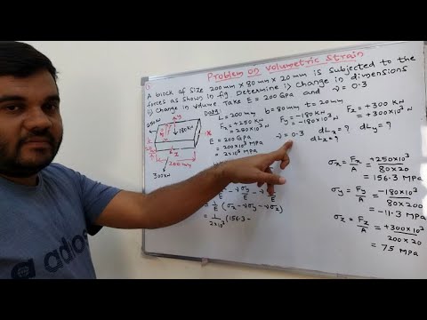 Problem-2:Volumetric or Net Strain | Simple Stress & Strain | Strength Of Materials | MOM | VTU