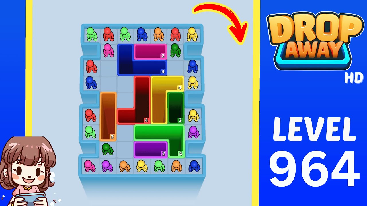 Drop Away Level 964 Solution Walkthrough