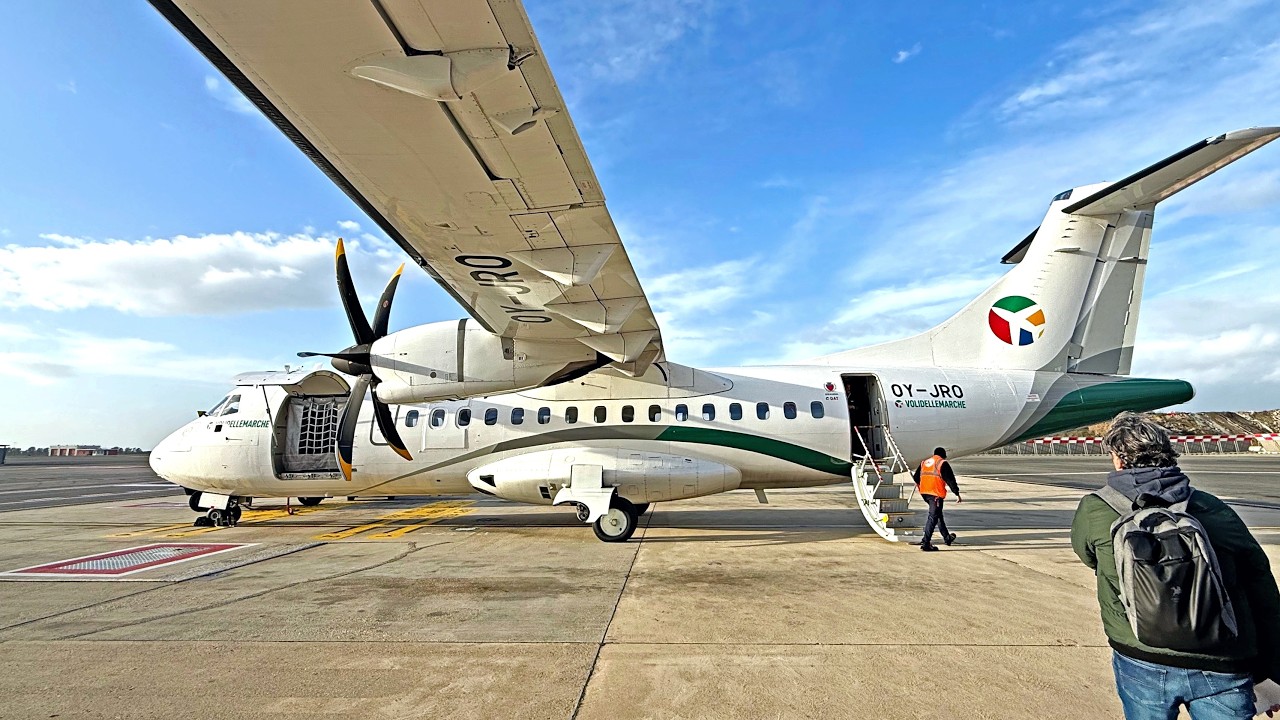 4K | TRIP REPORT | DAT ATR 42-500 | FCO-AOI | DX1703