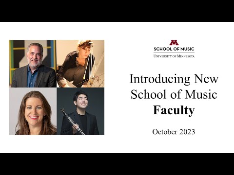 School of Music New Faculty Introduction - October 2023