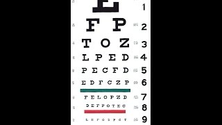 Graham Field Snellen Hanging Eye Chart 20' Distance 1240