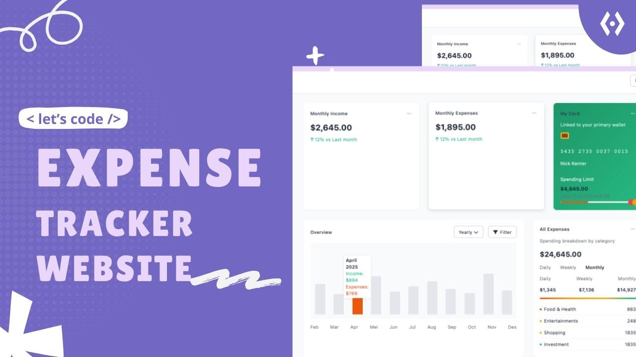 Build an Expense Tracker App with HTML, CSS & JavaScript | Beginner Project