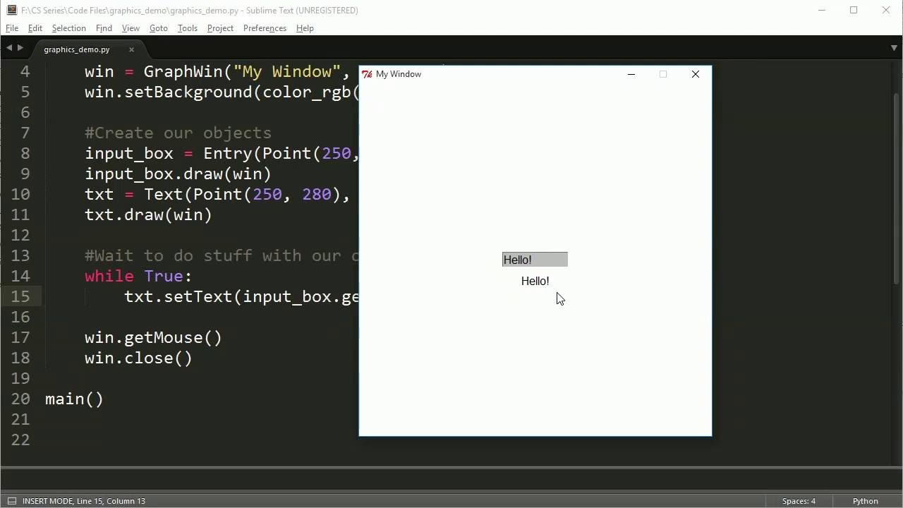 Python Graphics Programming (Graphics.py 4): Text boxes