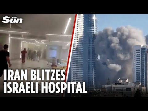 Iran ATTACKS Israeli hospital in direct missile hit sparking huge mushroom cloud