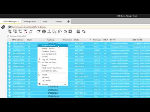 Configuration tip: AXIS Device Manager - Assign IP