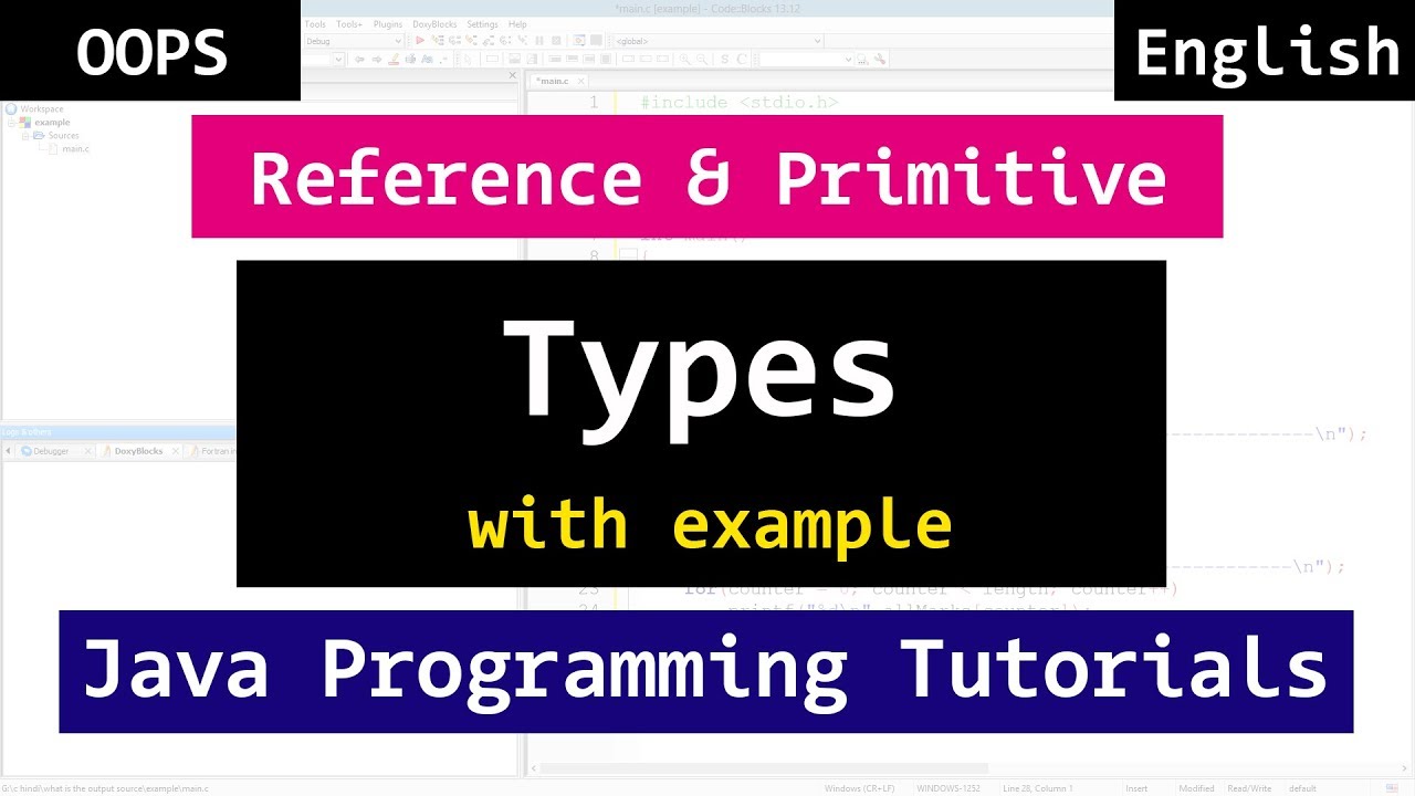 Java  Reference and Primitive Data Types | Java Object Oriented Video Tutorials