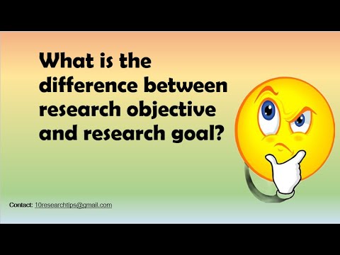 What is the difference between research objective and research goal?