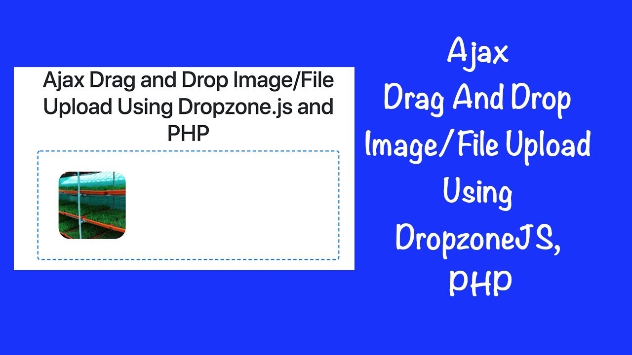 Ajax Drag And Drop Image/File Upload Using DropzoneJS, PHP