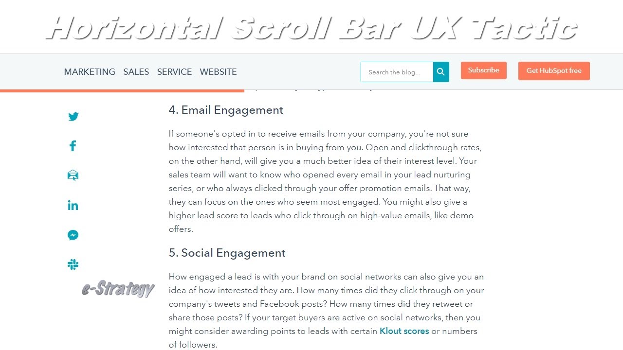 Horizontal Scroll Indicator