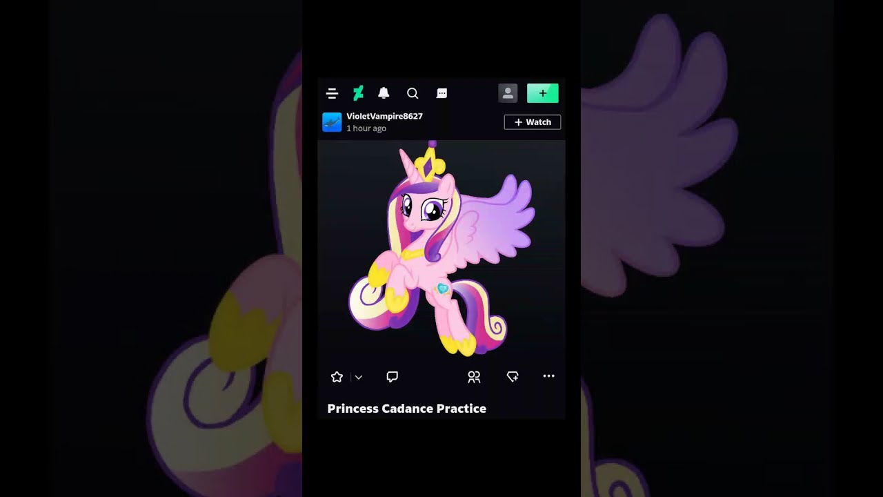 VioletVampire8627 (DeviantArt) - Princess Cadance Render Practice Vector