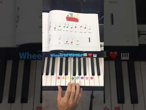 Wheels on the Bus Piano Notes for Kids 🚌