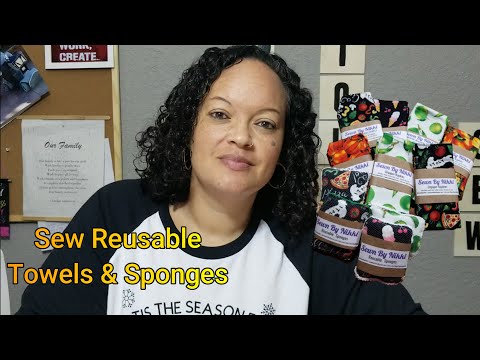 Sew Reusable Sponges & Reusable Towels (Unpaper Towels)