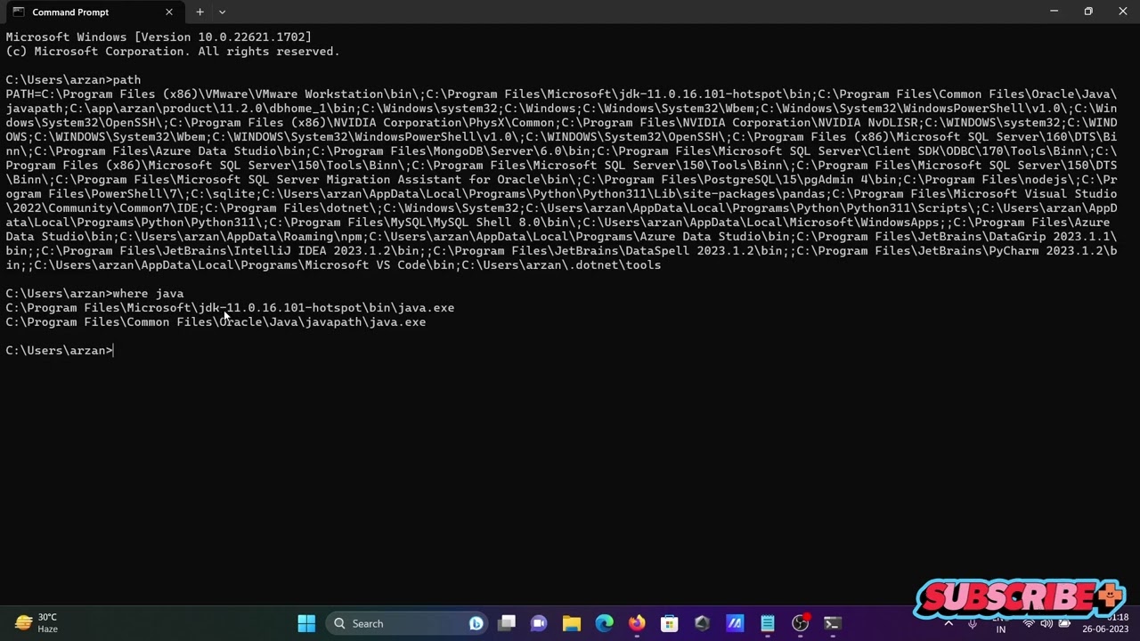 How to find java path using cmd