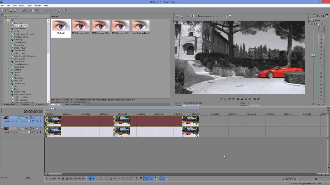 Sony Vegas Tutorial: Sin City Effect