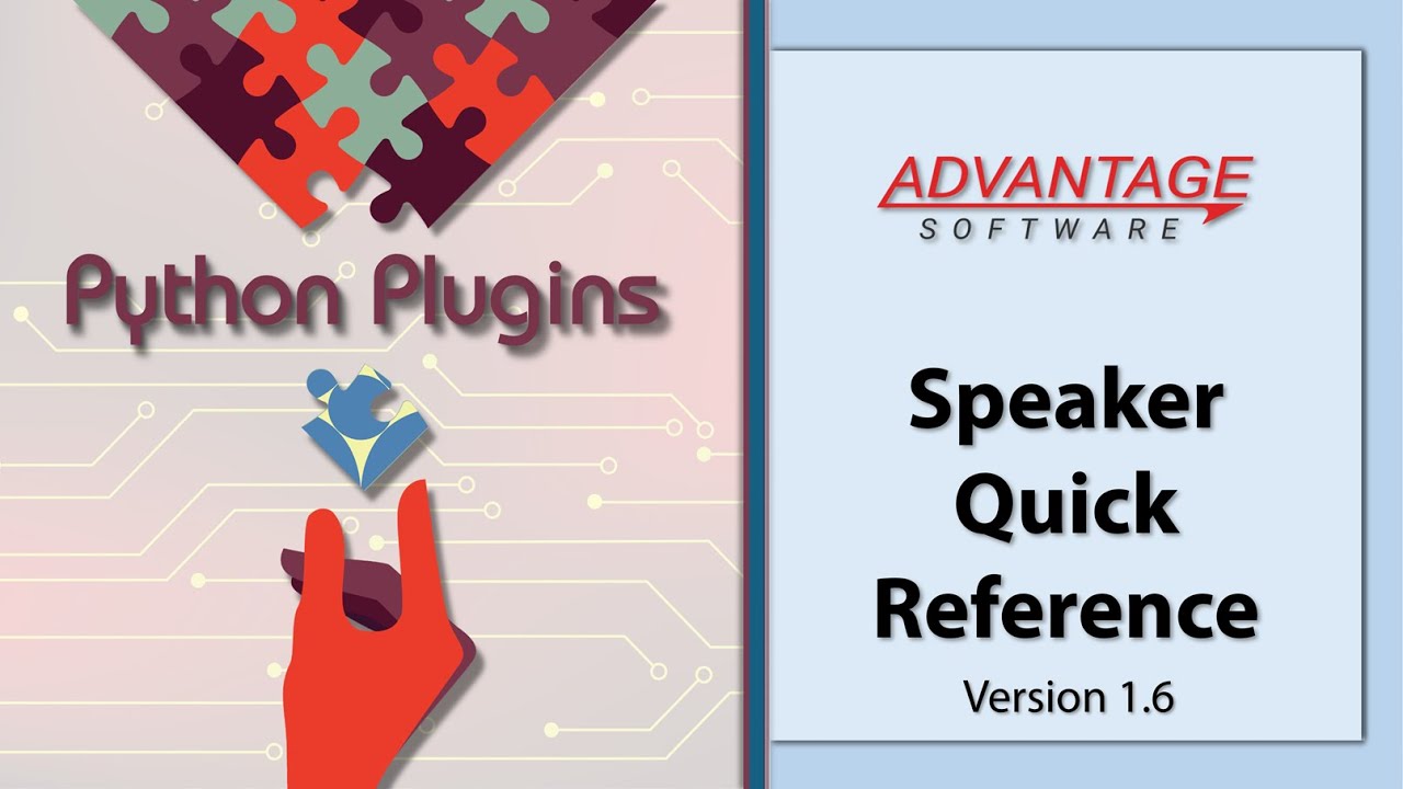 Python Plugins - Speaker Quick Reference version 1.6