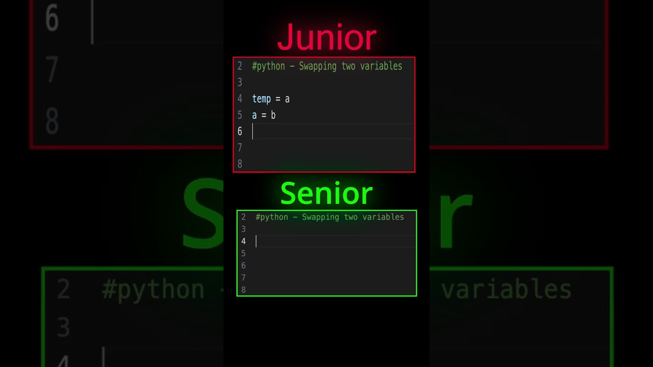 Unlock the difference between Junior vs Senior Python Developers in 5 seconds! 🧠⚡