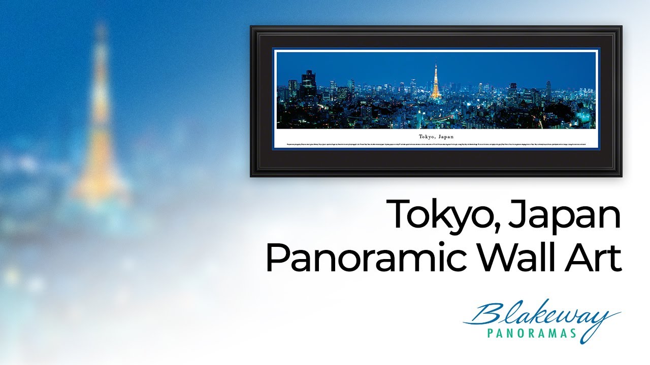 Tokyo City Skyline Panoramic Art Print - Blakeway Panoramas Wall Decor - TOK1B