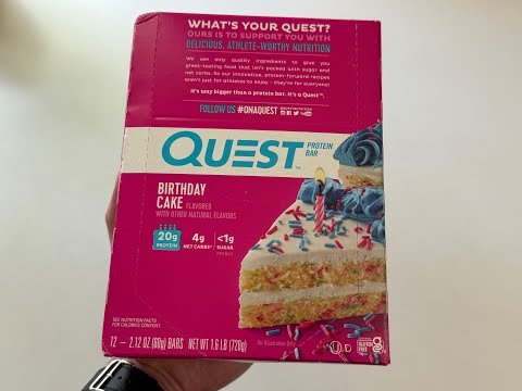 Quest Nutrition Protein Bar (flavor: Birthday Cake) Unboxing! @questnutrition