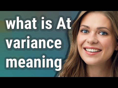 At variance | meaning of At variance