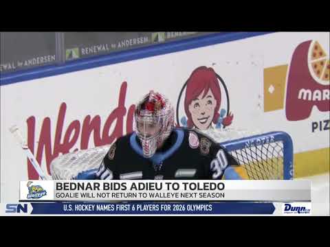 Walleye Goaltender Jan Bednar Won't Return for Next Season