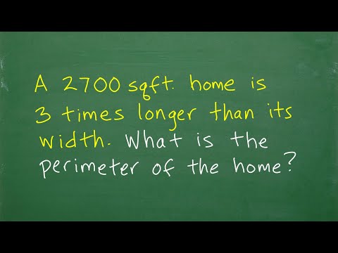 A 2700 sqft rectangular house is 3 times longer than it’s width. What is the perimeter of the house?